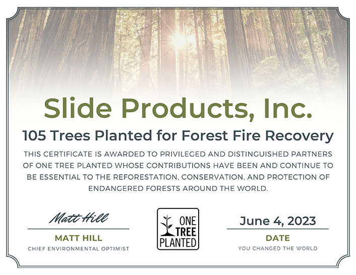 Slide's Reforestation Partnership with One Tree Planted