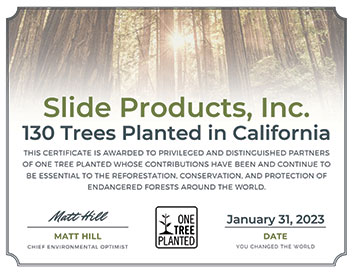 Slide's Reforestation Partnership with One Tree Planted